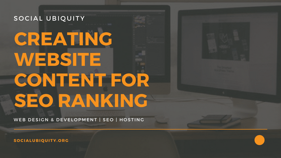 CREATING WEBSITE CONTENT FOR SEO RANKING